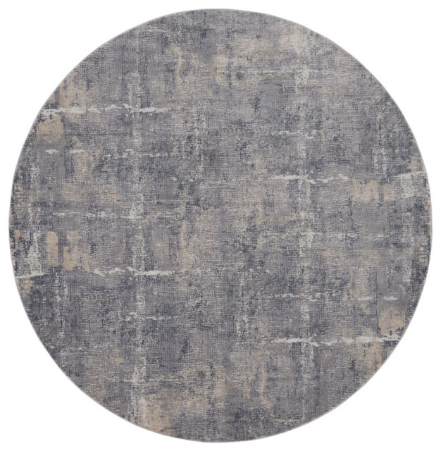 Nourison Rustic Tetures Round Area Rug, 5'3"xround - Contemporary ...