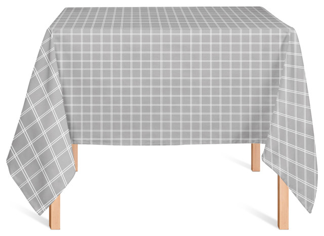 Line Grid 58x58 Tablecloth, 58x58 - Farmhouse - Tablecloths - by ...
