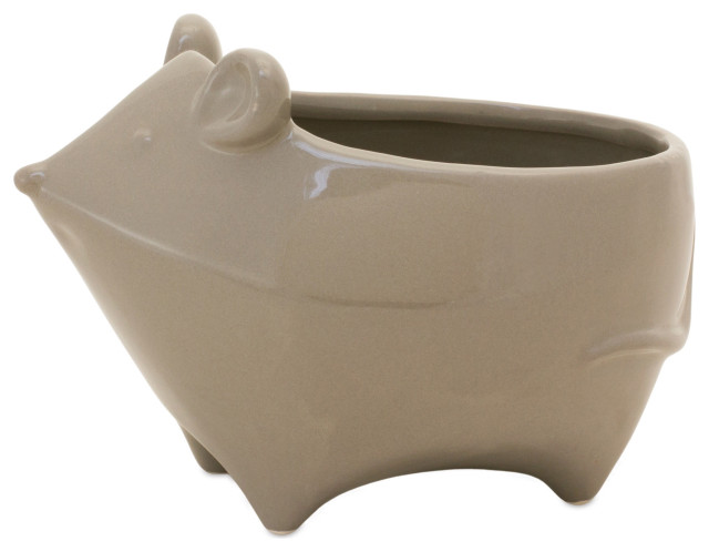 Ceramic Mouse Planter, Set of 4 - Contemporary - Indoor Pots And ...