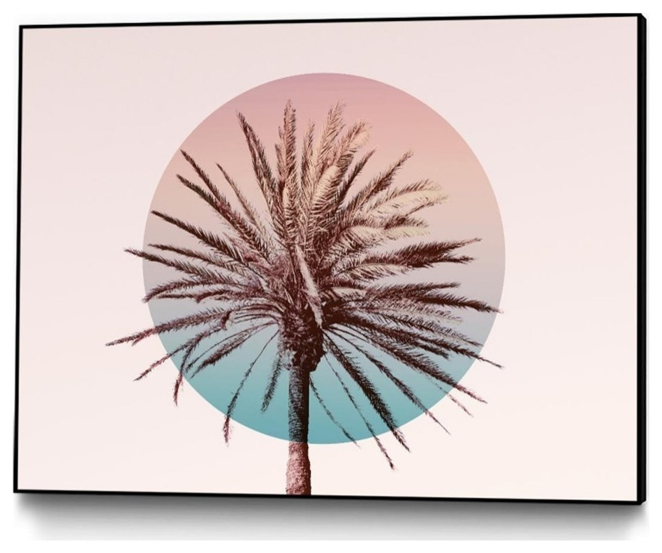 Giant Art Canvas 24x18 Beach Vibes Framed in Multi-Color - Tropical ...