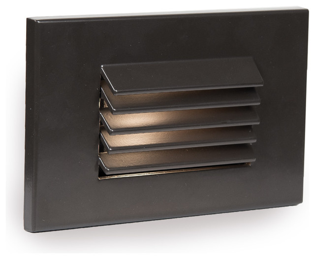 LED Low Voltage Horizontal Louvered Step and Wall-Light Amber, Bronze ...