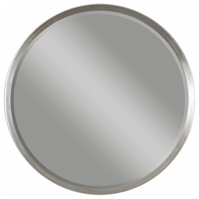 Classic Round Silver Wall Mirror - Transitional - Wall Mirrors - by My ...