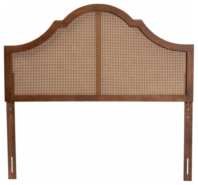 Baxton Studio Camila Ash Walnut Finished Wood Queen Size Headboard with ...