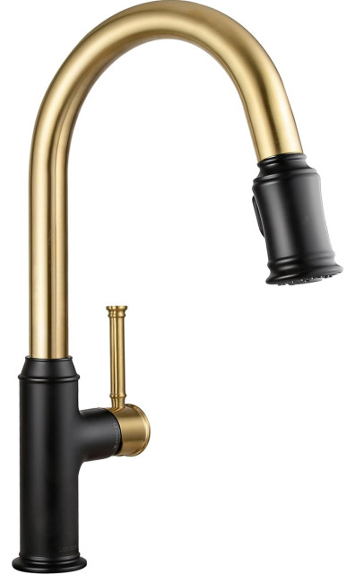 Elegant Kitchen Faucet, One Handle & 2 Mode Pull Down Sprayer ...