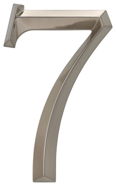 House Address Numbers Polished Nickel - Contemporary - House Numbers ...