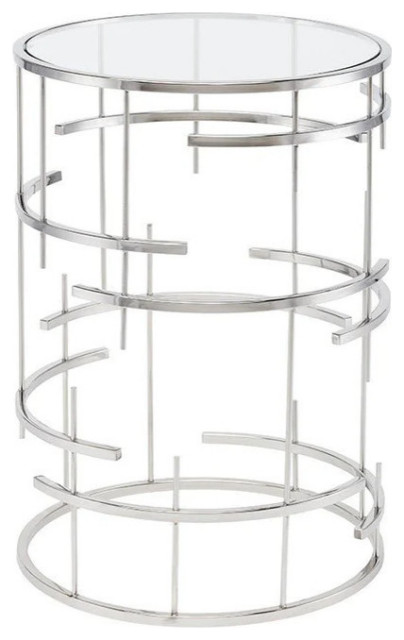 Idris Silver Side Table - Contemporary - Side Tables And End Tables ...