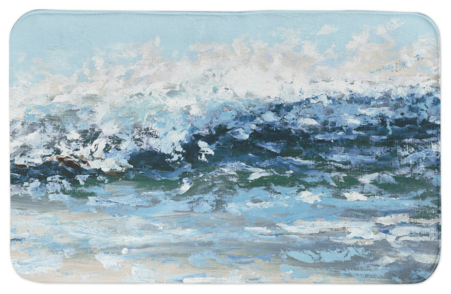Ocean Waves 34x21 Bath Mat, 34x21 - Beach Style - Bath Mats - by ...