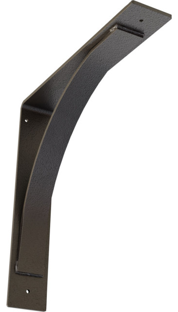 3"W x 6"D x 6"H Morris Steel Bracket, Antiqued Brass, 3"W x 16"D x 16"H - Brackets - by Ekena ...