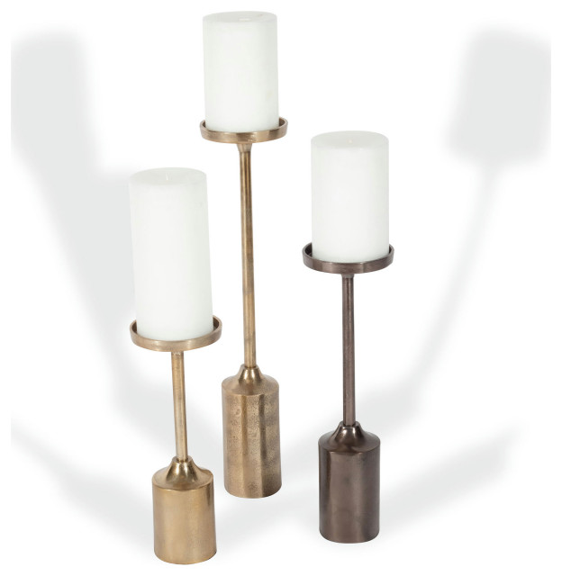 Faidra S3 Metal Candle Holders - Contemporary - Candleholders - by ...