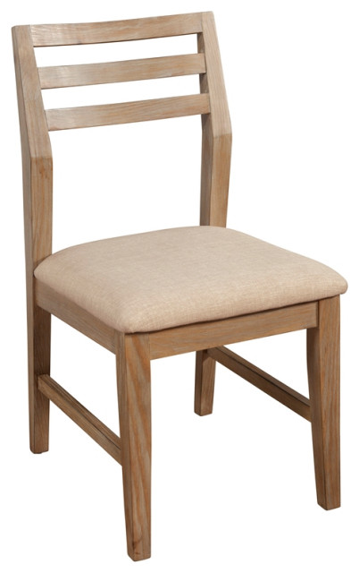 Alpine Furniture Aiden Set of 2 Dining Side Chairs in Weathered Natural ...