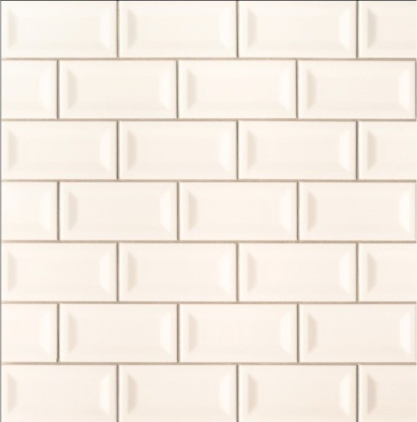 Almond Glossy 3X6 Inverted Beveled Subway Tile - Contemporary - Wall ...