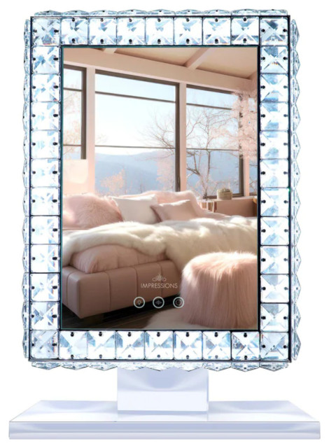 Bling Collection Mini RGB Vanity Mirror - Contemporary - Makeup Mirrors ...