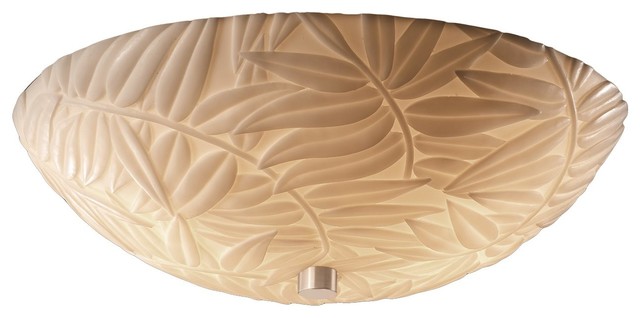 Justice Porcelina 18" Semi-Flush Bowl With GU24-LED Lamping, Brushed ...