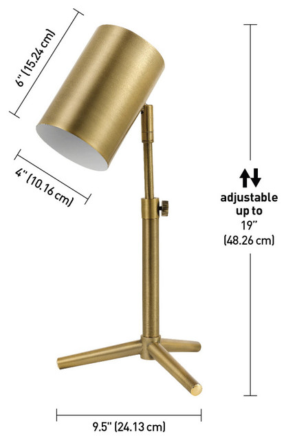 Pratt 18" Matte Brass Desk Lamp - Contemporary - Desk Lamps - by Globe ...