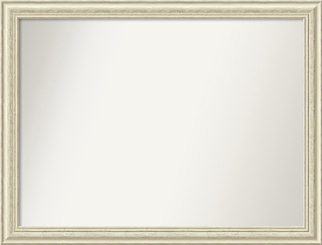 Wall Mirror, Choose Your Size Large, Country Whitewash Wood, 42"x32 ...