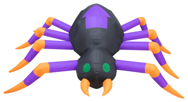 8' Inflatable Spider With Lights - Outdoor Holiday Decorations - by ...