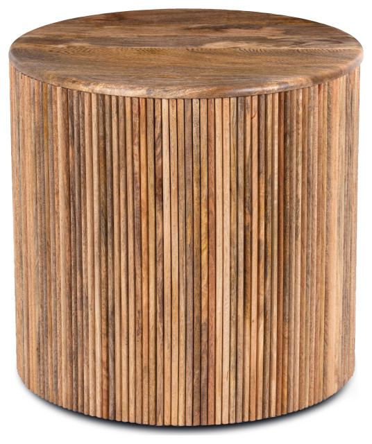Poly and Bark Deja Round Side Table With Storage - Transitional - Side ...
