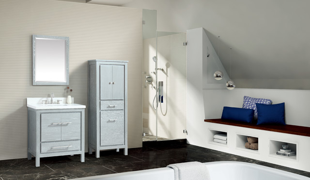 Azzuri Riley Vanity Combo, Sea Salt Gray With White Quartz Top, 31w X ...