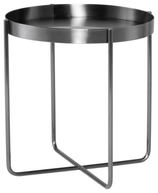 Ayesha Graphite Side Table - Industrial - Side Tables And End Tables ...