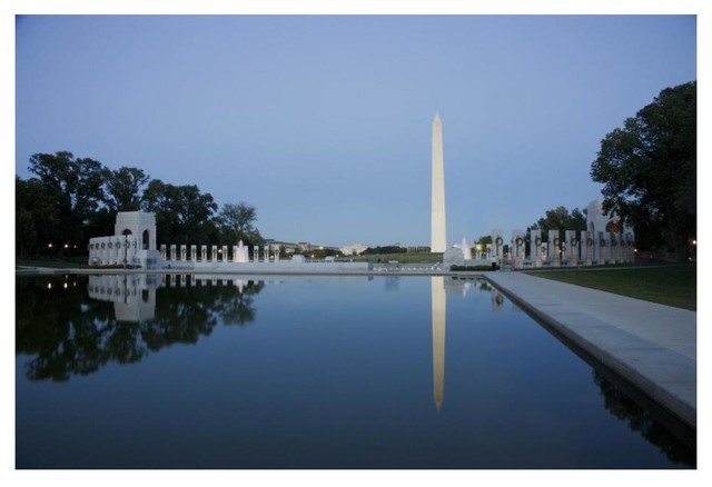 "Reflecting pool on the National Mall, Washington Monument" Paper Art ...