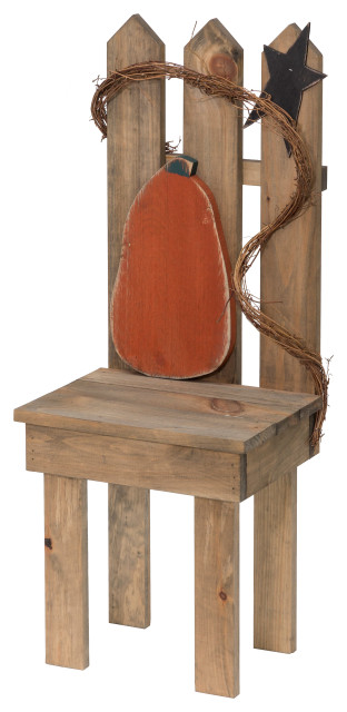 Farmhouse Autumn Chair - Farmhouse - Garden Statues And Yard Art - by ...