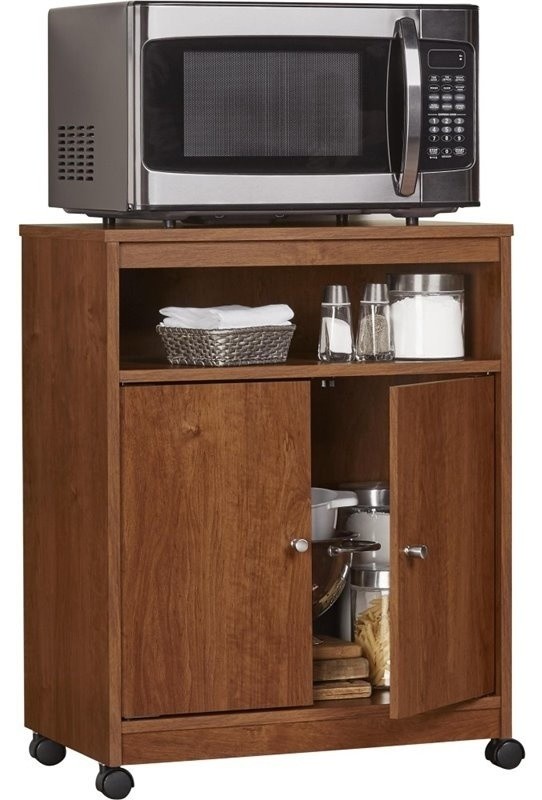Altra Furniture Landry Microwave Cart in Bank Alder - Transitional ...