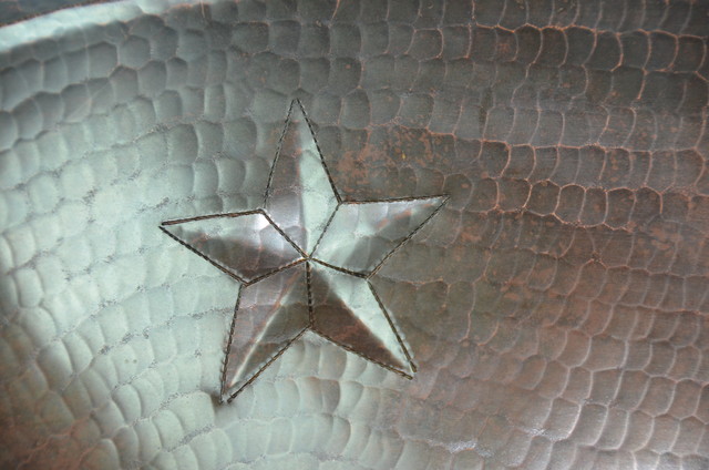 Star Top Mount Hand Made Copper Sink - Mediterranean - Bar Sinks - by ...