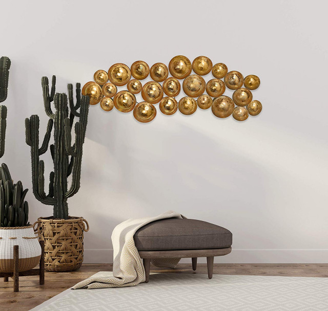 Modern Gold Abstract Metal Wall Art For Wall Decorations - Contemporary ...