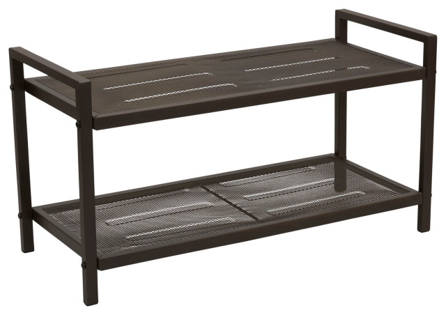 2-Tier Metal Shoe Rack - Industrial - Shoe Storage - by Household ...