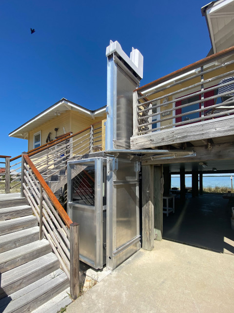 DuraLyft Outdoor Elevator - Aluminum Finish - Beach Style - Deck ...