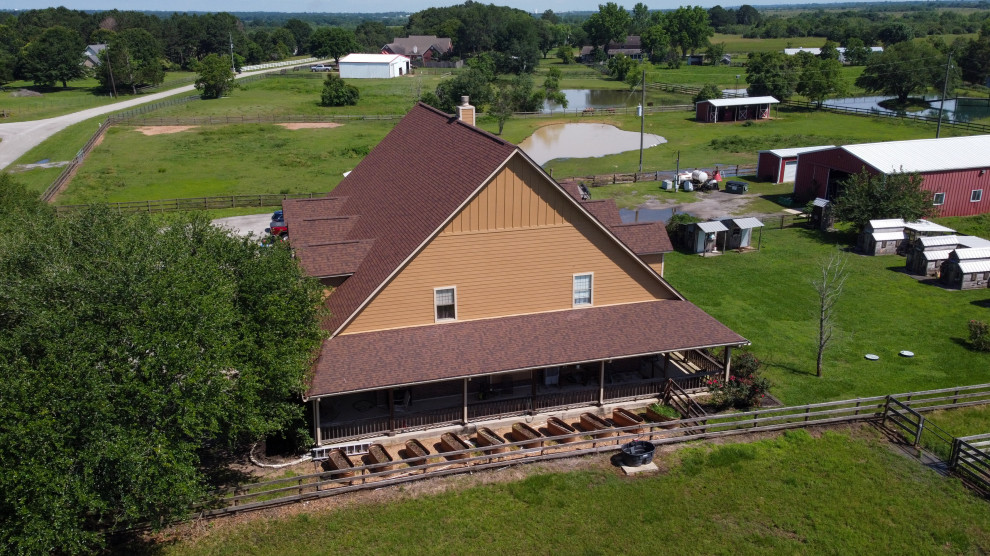 Ranch House Repair - Country - House Exterior - Houston - by Deskins ...