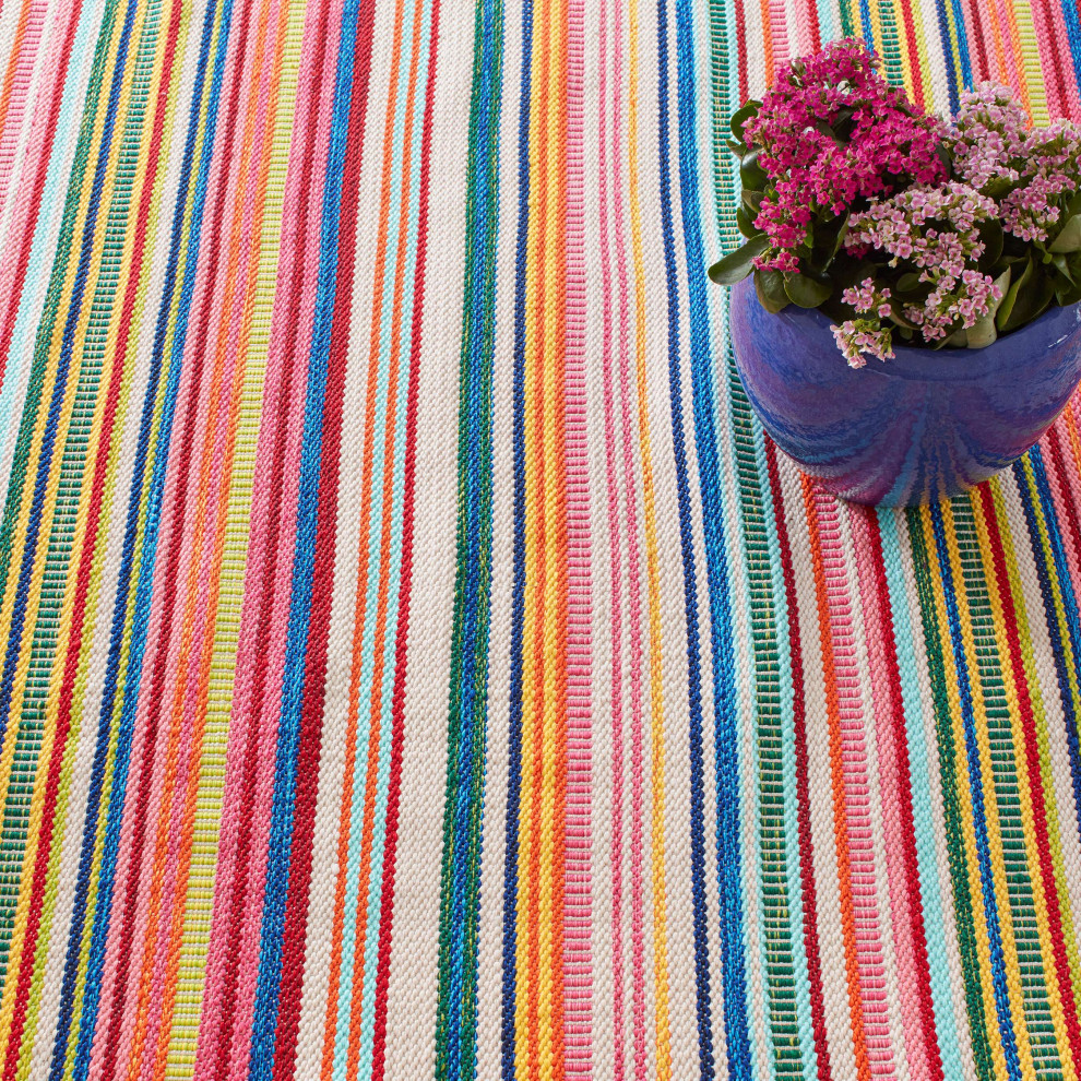 Bright Stripe Indoor/Outdoor Rug, 2'x3' - Contemporary - Outdoor Rugs ...