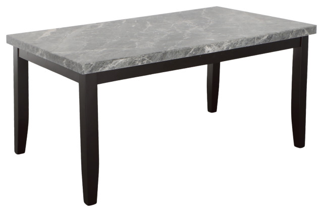 Napoli Gray Marble Top Dining Table - Transitional - Dining Tables - by ...