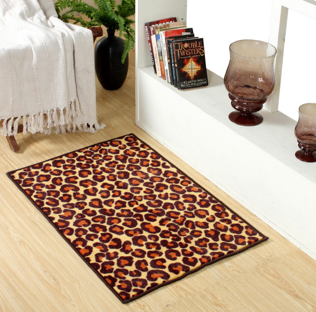 Cheetah Real for Dining Room, Area Rug, 5' x 8' - Contemporary - Area ...