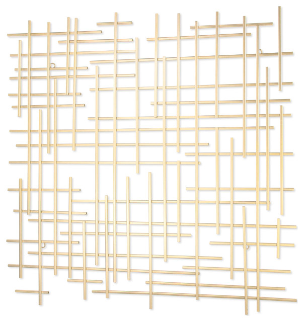 Cheungs Iquara Modern Decorative Small Gold Square Metal Wall Art ...