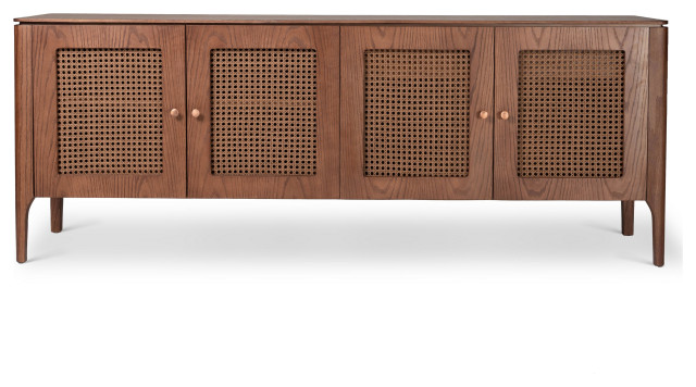 Missione Nogal Cane Webbing Buffet, 78.5W x 19.5D x 29.5H - Tropical ...