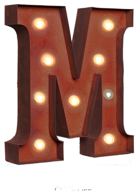 Vintage Retro Lights and Signs Letter "M" - Contemporary - Novelty ...