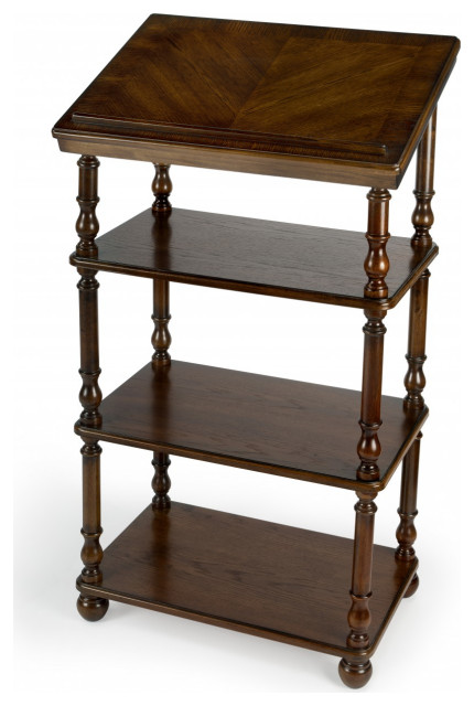 Vintage Oak Library Stand - Traditional - Office Carts And Stands - by ...