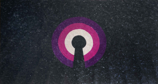 Mosaics Art - Purple Door Lock, 89" x 47" - Contemporary - Tile Murals ...