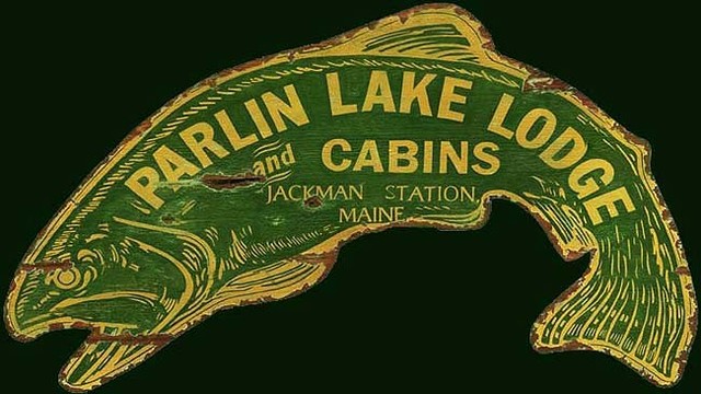 Customizable Lodge And Cabin Sign Parlin Lakes Fish-Shaped Wood Sign ...