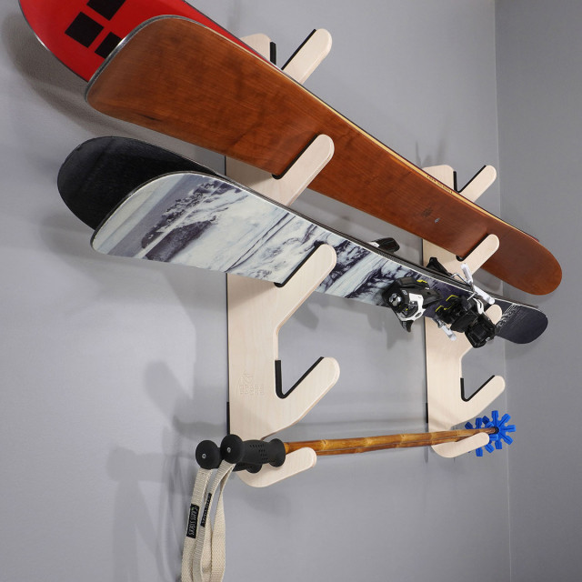 Ski Rack - The Hallsteiner Series Horizontal Ski Wall Mount, Pro ...