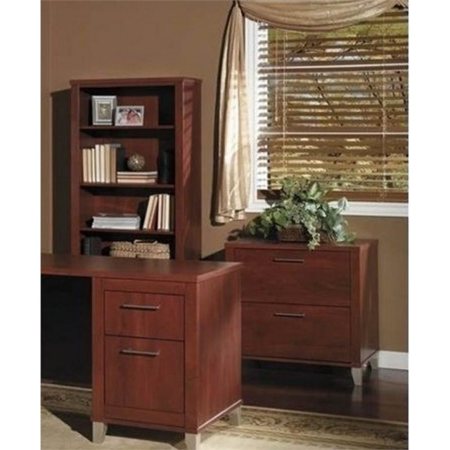 Bowery Hill 2-Drawer Contemporary Wood Lateral File Cabinet in Hansen Cherry - Transitional ...