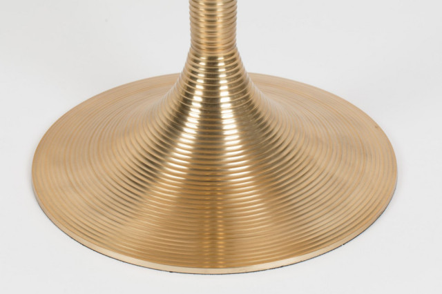 Gold Round Dining Table | Bold Monkey Hypnotising - Midcentury - Dining ...
