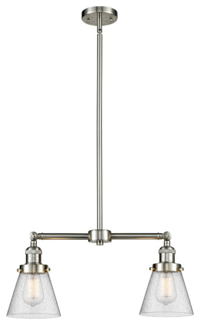 Innovations 2-LT LED Small Cone 22" Chandelier - Brushed Satin Nickel ...