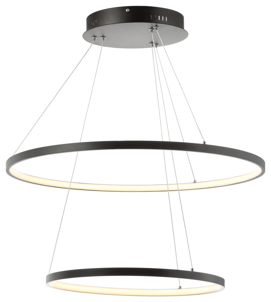 Circulo Metal Round Modern Contemporary LED Integrated Pendant, Width ...