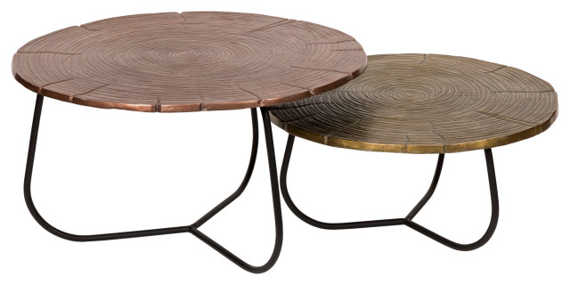 Cross Section Tables Set of 2 - Industrial - Coffee And Accent Tables ...