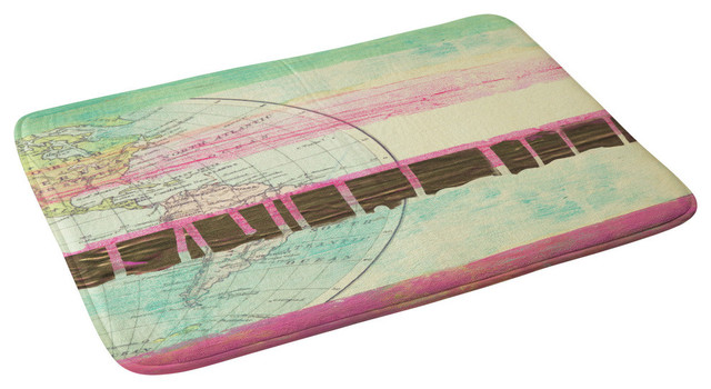 Dash And Ash World Traveler I Memory Foam Bath Mat, 17"x24 ...