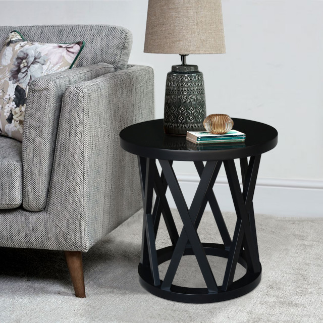 Round Ceylon End Table - Transitional - Side Tables And End Tables - by International Concepts ...