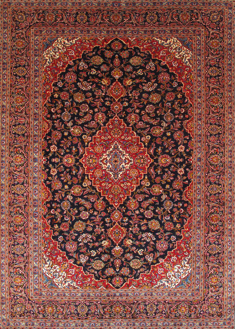 Pasargad Home Antique AZ Wool Area Rug, 9'10"x13'10", 9'10"x13'10 ...