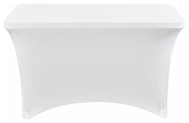 Spandex Fabric Table Cover, 4', White, 4' - Contemporary - Tablecloths ...